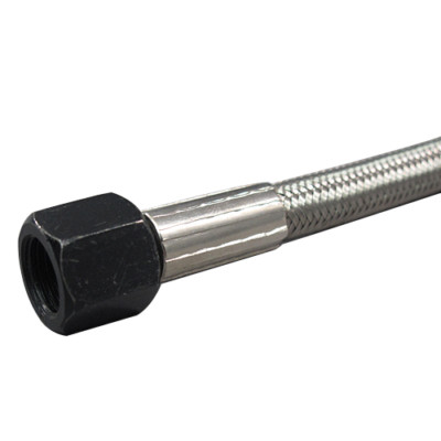 8AN Straight to Straight 60" Length Stainless Braided PTFE Oil Line ...