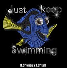 8.5" Dory (Finding Nemo) iron on rhinestone transfer bling patch ...