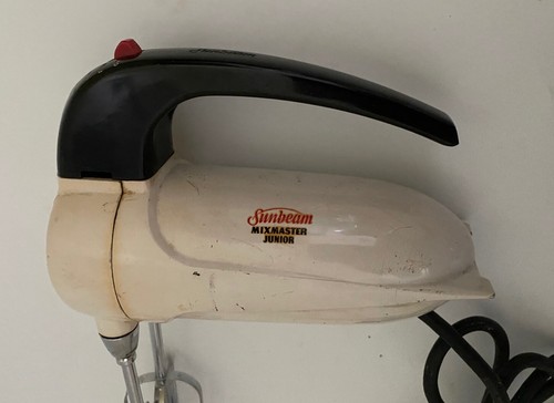 Vintage White Sunbeam Mixmaster Junior Hand Mixer & Beaters TESTED Made ...