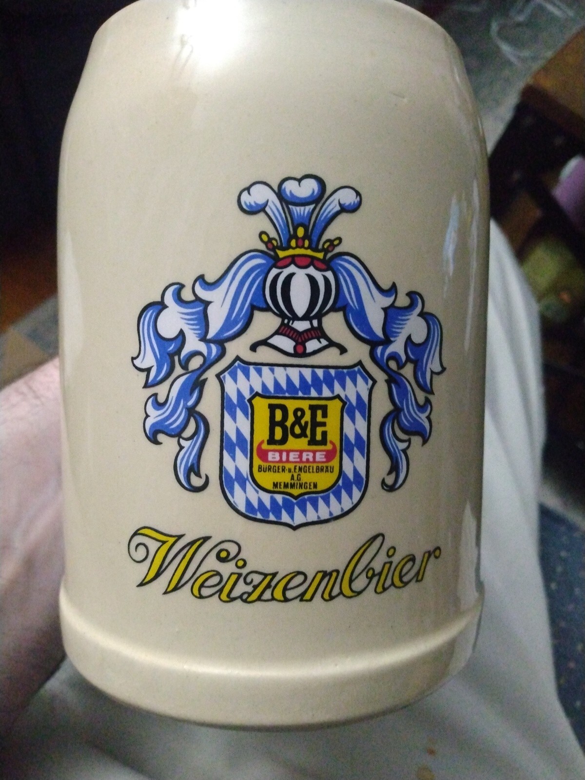 Weizenbier Beer Ceramic Beer Mug Germany Bar Man cave 8" | eBay