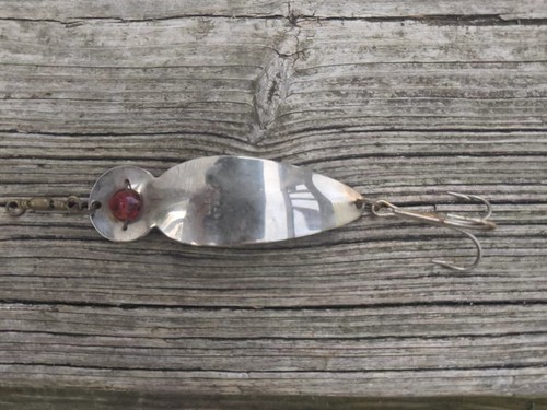 Lucky Strike one red bead eye fishing lure spoon | eBay