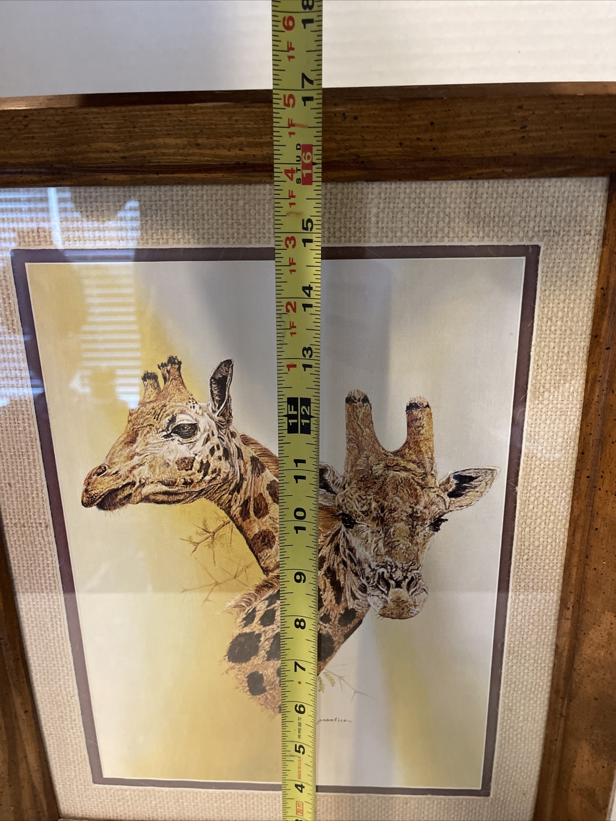 Vintage Phil Prentice Giraffes Framed Signed ART Print | eBay