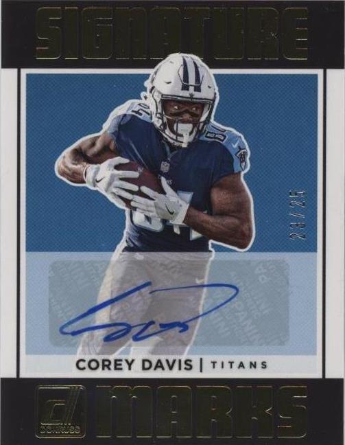 2018 Panini Donruss - Signature Marks Corey Davis #SM-CD Blue /25 (AU ...