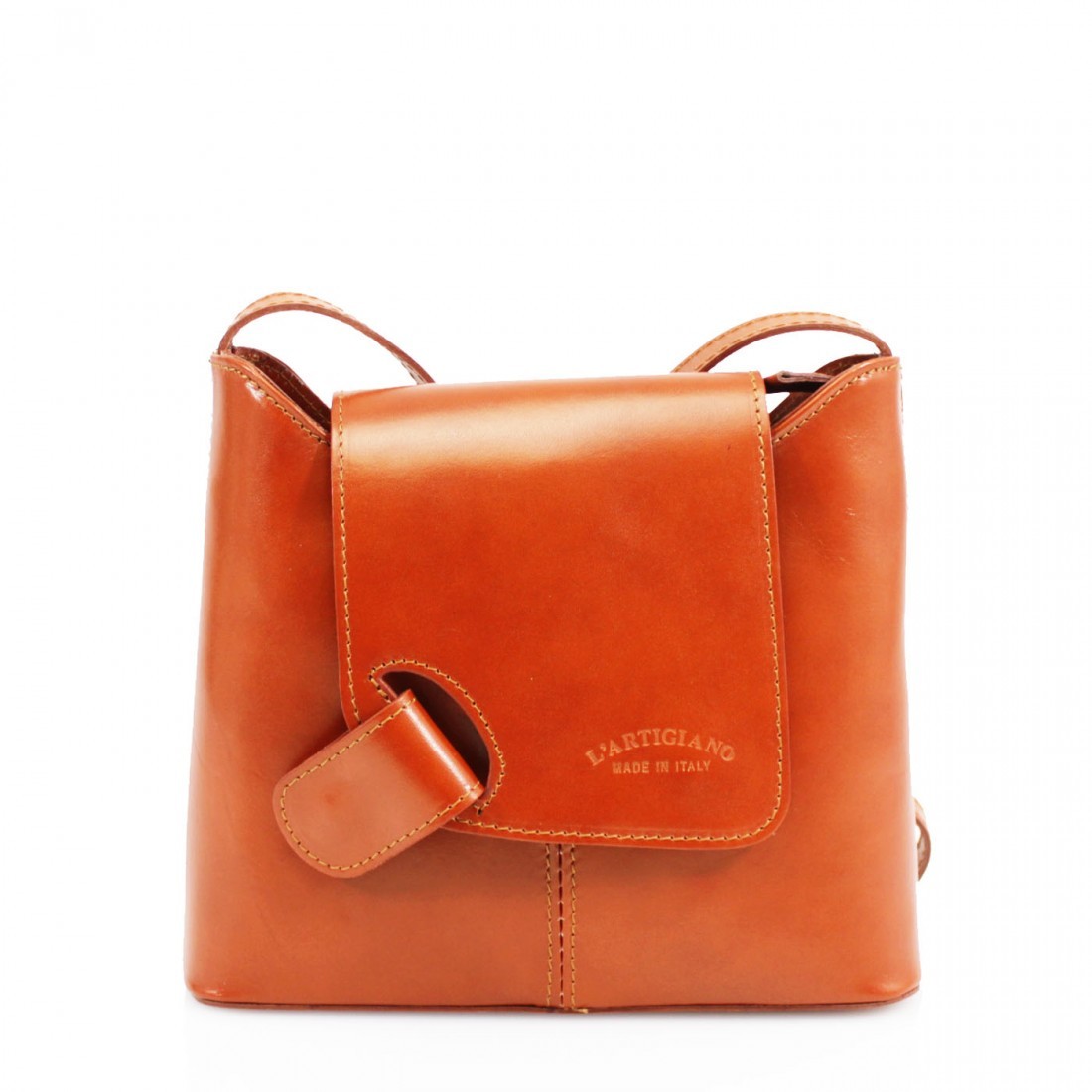 Ladies Vera Pelle Leather Square Flap Crossbody Bag Women Duo Tone ...