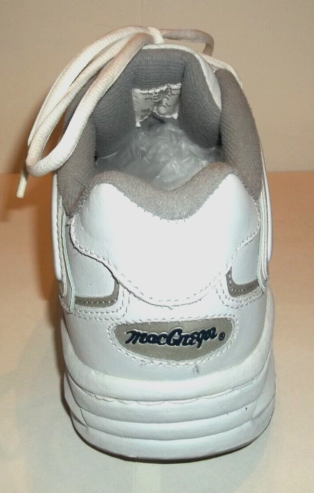 VINTAGE MacGregor White Leather Sneaker Shoes~Size 6.5 W | eBay