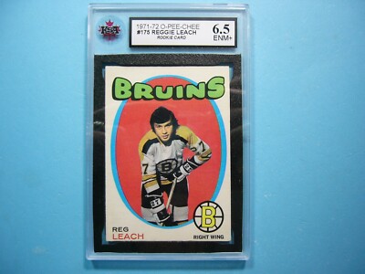 1971/72 O-PEE-CHEE NHL HOCKEY CARD #175 REG LEACH ROOKIE RC KSA 6.5 EX ...
