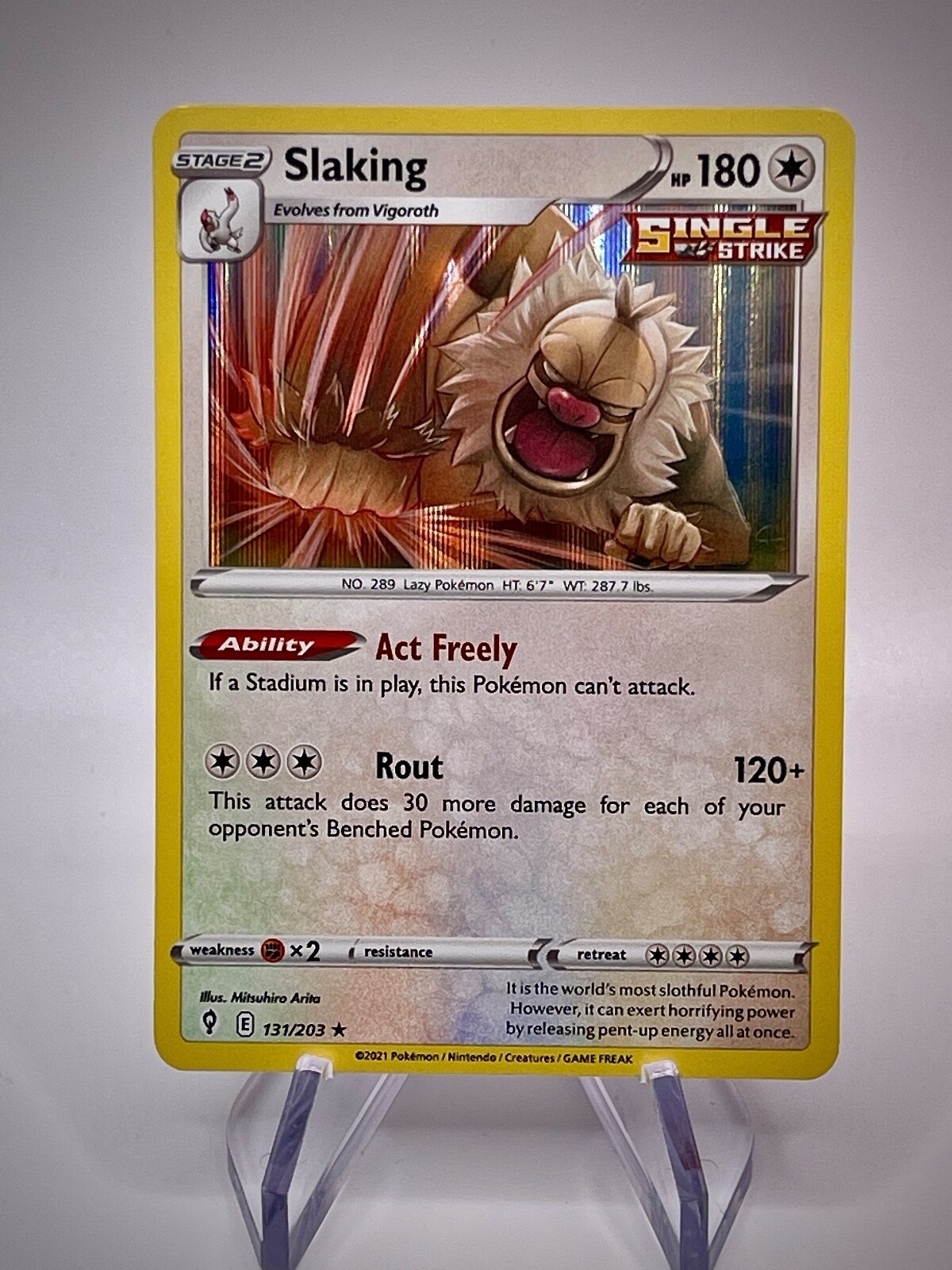 Pokémon TCG Slaking Evolving Skies 131/203 Holo Holo Rare | eBay