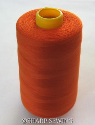 1 SPOOL MEDIUM ORANGE #835 POLYESTER SERGER QUILTING THREAD T27 6000 ...