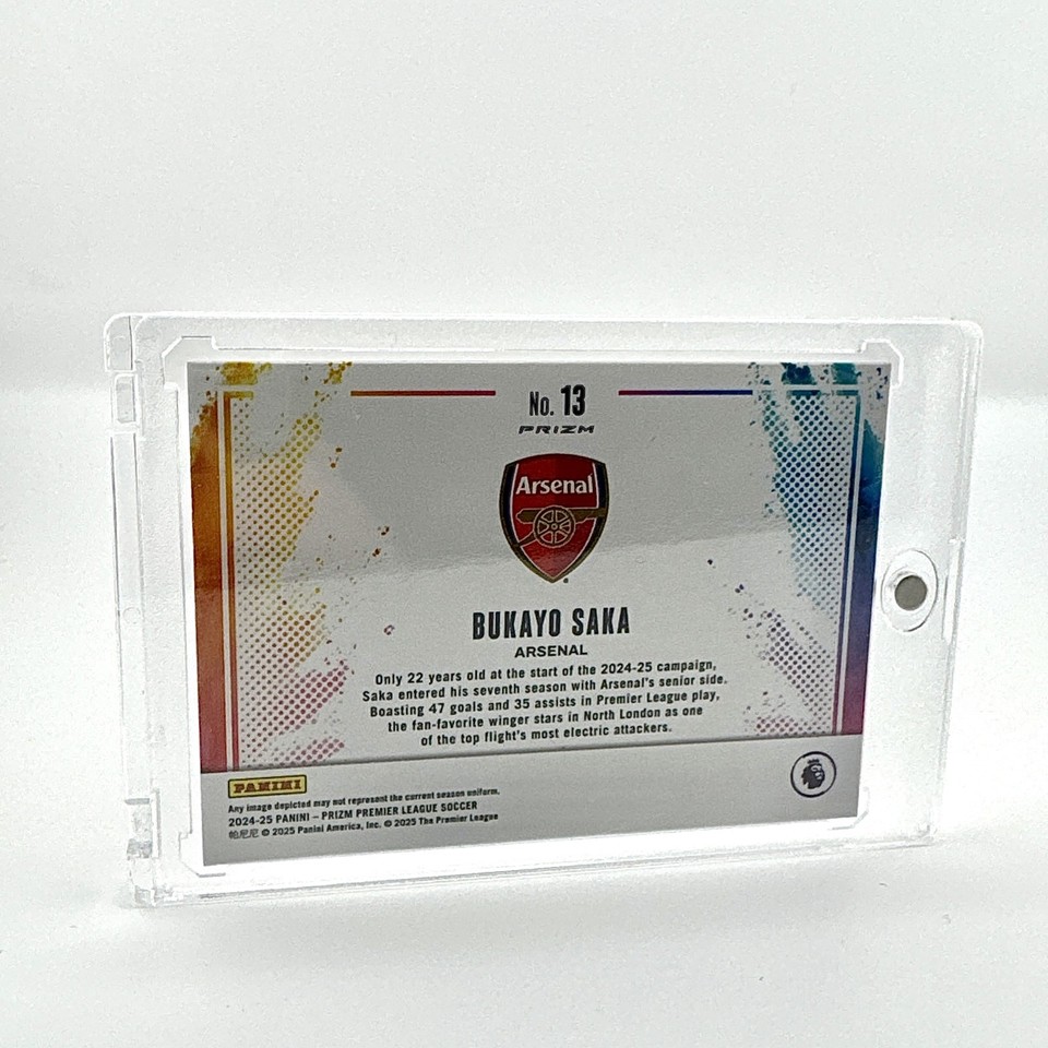Bukayo Saka 2024-25 Panini Prizm Premier League Color Blast Case Hit ...