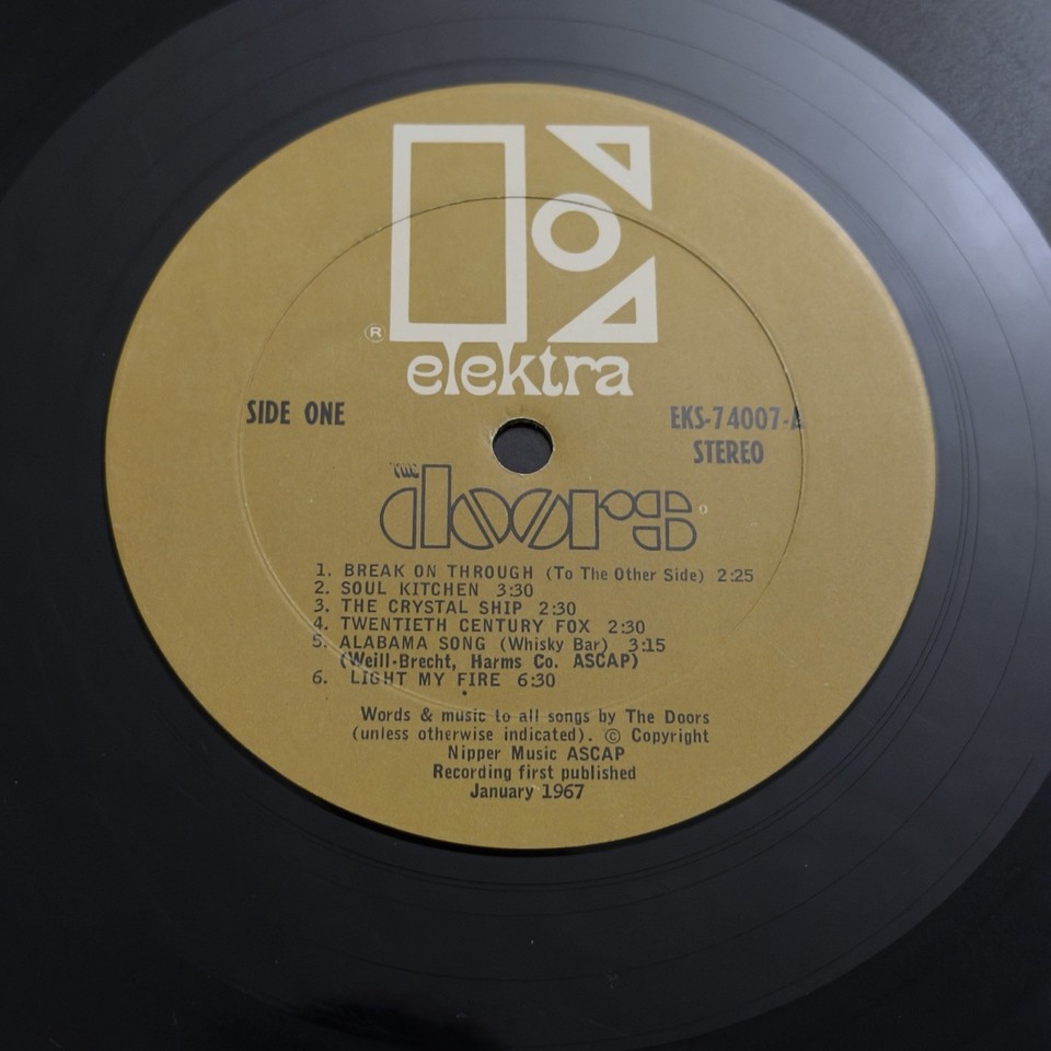 The Doors~1967 Self Titled LP~Early Pressing Gold Label~Elektra~Psych ...