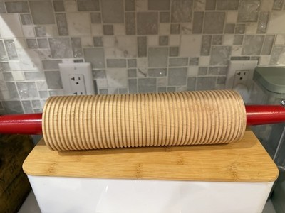 Lefse Vintage Grooved Wooden Rolling Pin 16 In About 2 3/4 In Diameter ...