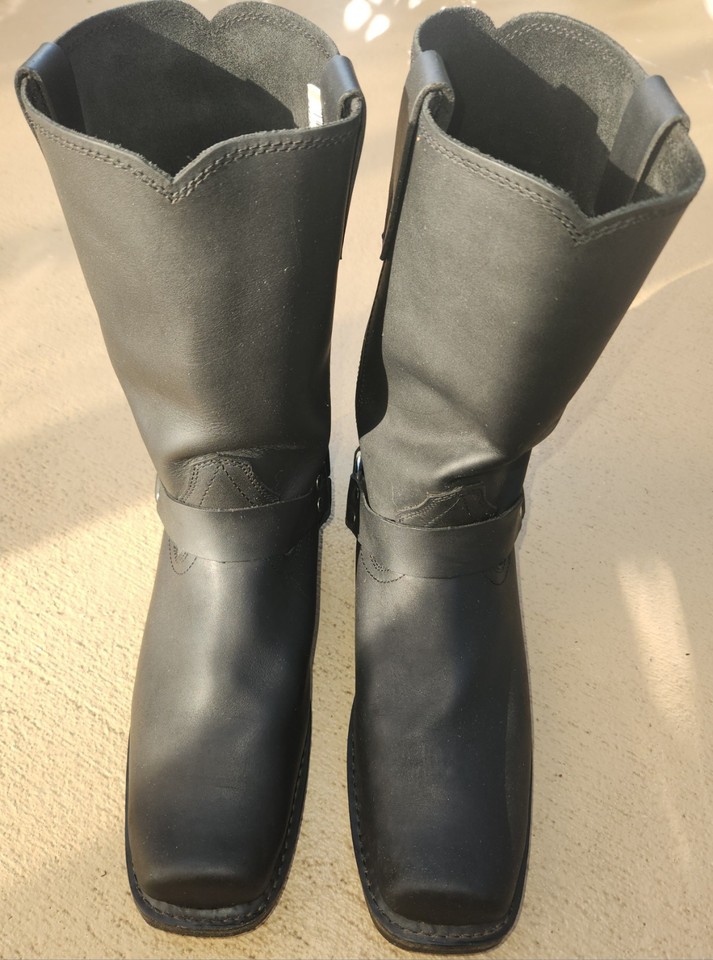 Durango DB510 Leather Harness Boots Western Motorcycle Biker Black Men ...