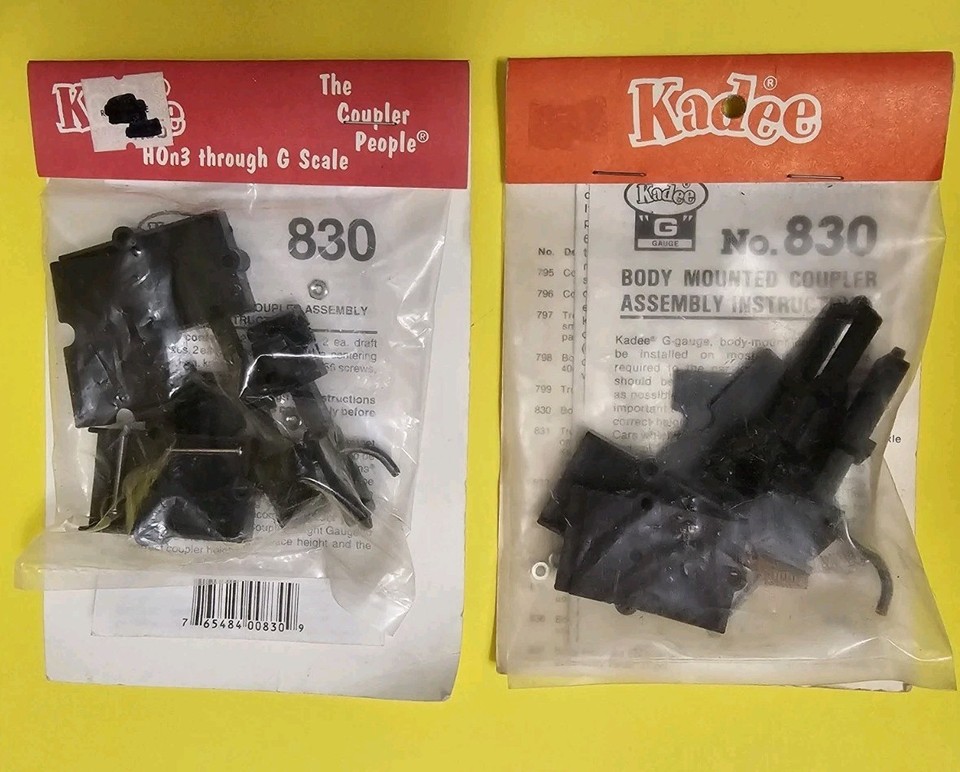 Kadee #830 G Scale Straight Centerset shank Body Mount Couplers - 2 ...