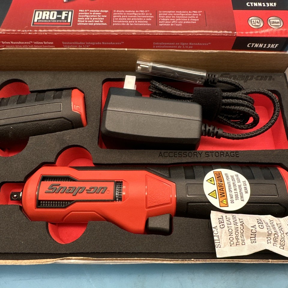SNAP ON TOOLS NEW CTNN2Q3KF Nano/Axcess Tool Kit RED 1/4" Drive & Hex ...