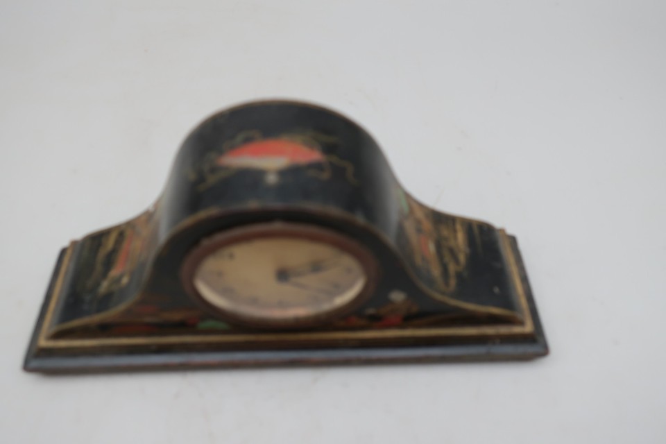 C Small Vintage Mechanical Chinoiserie Desk / Mantel Clock | eBay