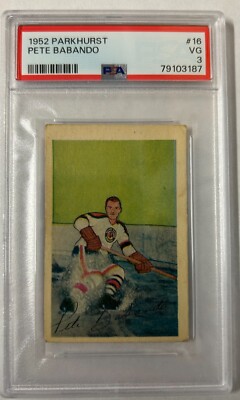1952 1952/53 PARKHURST #16 PETE BABANDO PSA 3 CHICAGO BLACKHAWKS | eBay