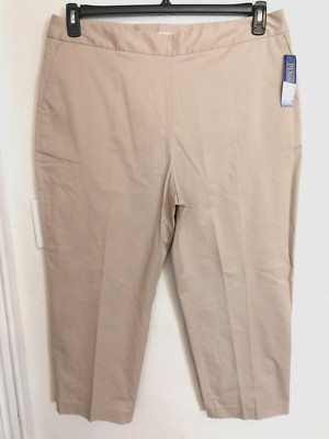 Pendleton Womens Pants 18 Plus Brown Stretch Malibu Madras Khaki Chino ...