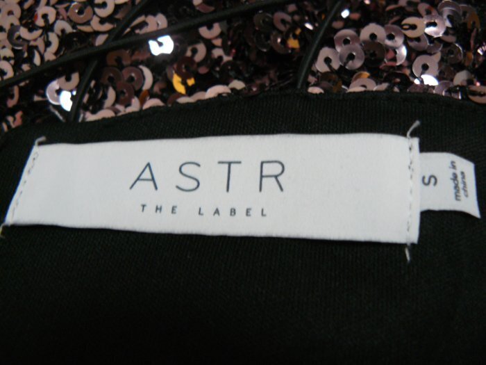 $129 Astr The Label Rose Sequin Stretch Cutout Bodycon Sheath Dress S NEW A420 | eBay