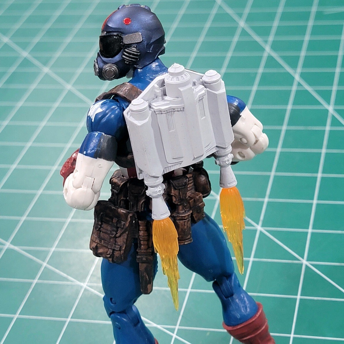 Custom Jet Pack with Flames 1:12 legends classified marvel mando black ...