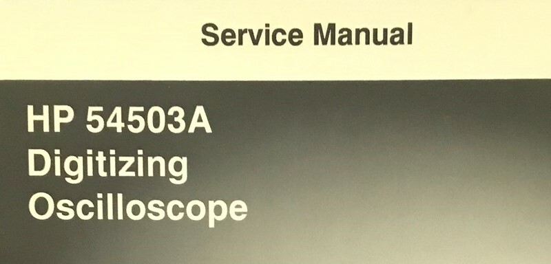 HP 54503A Digitizing Oscilloscope Service Manual | eBay