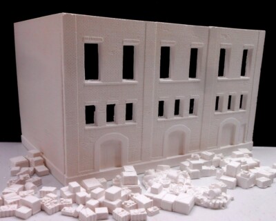 Downtown Deco HO Scale L Shaped Background Flat Building Kit Factory ...