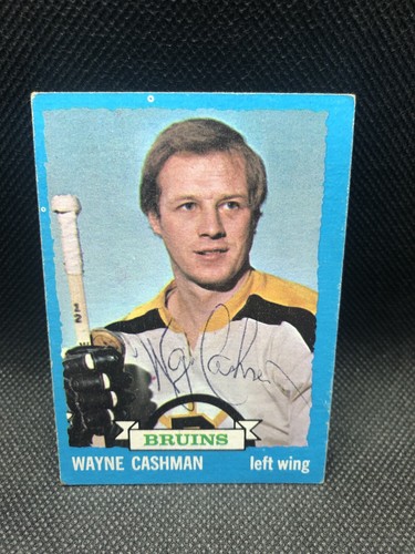 1973-74 Topps Wayne Cashman Boston Bruins Hockey Card #166 Autograph | eBay