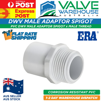 PVC DWV Male Adaptor Spigot x Male Thread | eBay Australia