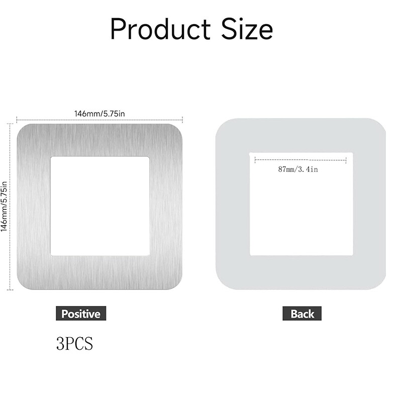 3PCS Light Switch Cover Plates Plug Socket Surround Single Light Switch ...