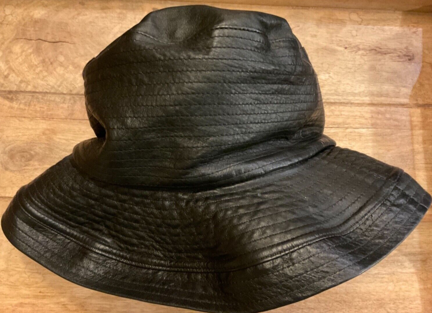 VERA PELLE LEATHER FEDORA BUCKET HAT ( SIZE 57 CM, 7”… - Gem