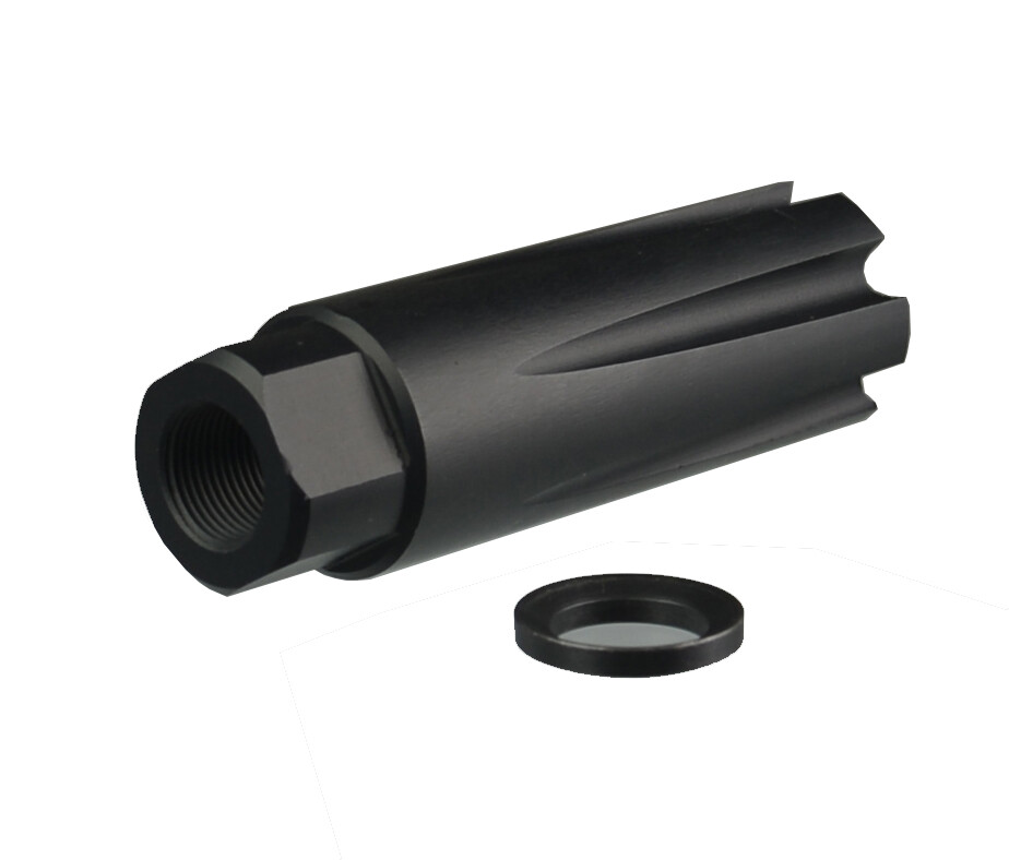 Al 7075 T6 Anodized Black 308 Linear Compensator Muzzle Brake 5/8x24 ...