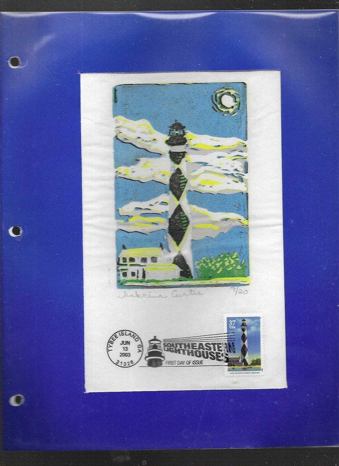 US FDC FIRST DAY COVERS LIGHTHOUSES 2003 SET OF 5 HAND PAINTED BY ...