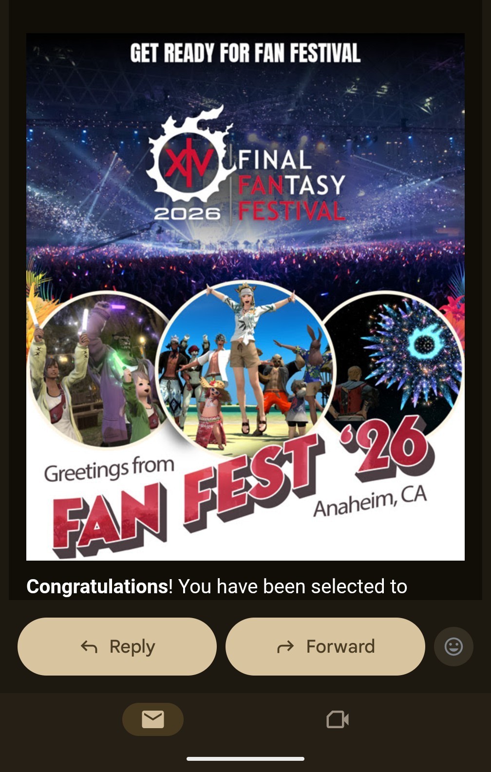 Final Fantasy Xiv Fanfest 2026 Tickets Set of 2 square enix READ ...