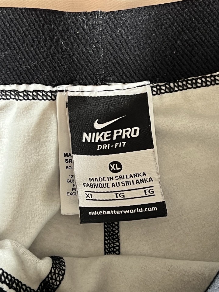 Nike Pro Dri-Fit Compression Pants Black/Grey Mens XL ATHLETIC WEAR | eBay