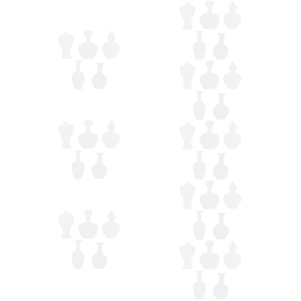 8pcs 3 Hand-painted Hard Cardboard Vase White Background Color Filling ...