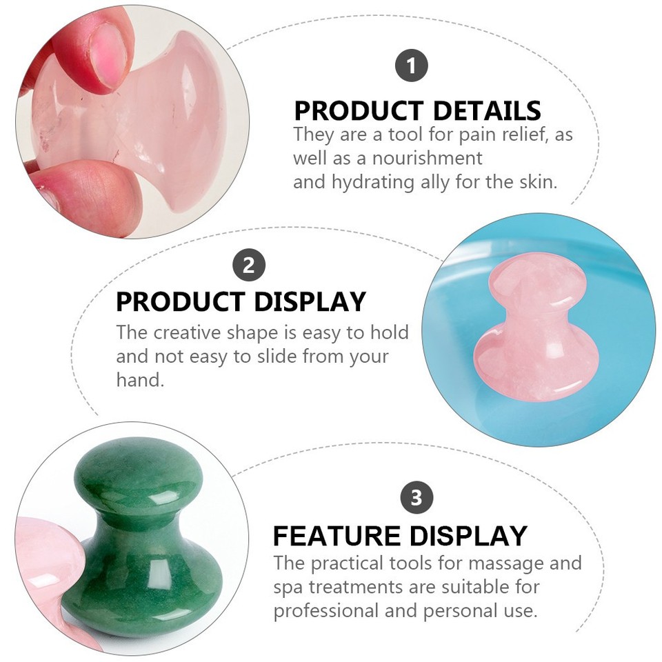 2 Pcs Massage Stone Facial Scraping Boards Crystal Stones Back ...