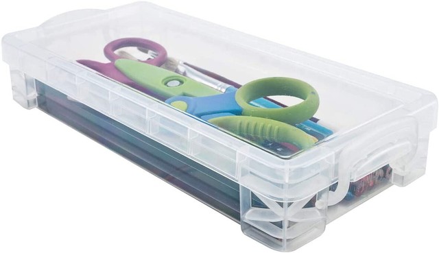 Advantus 40309 Storage Studios Super Stacker Pencil Box-clear for sale ...
