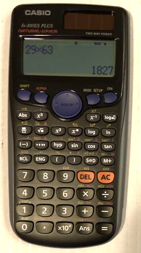 Casio fx-300 ES PLUS Calculator with Case, Good Condition! Inventory ...
