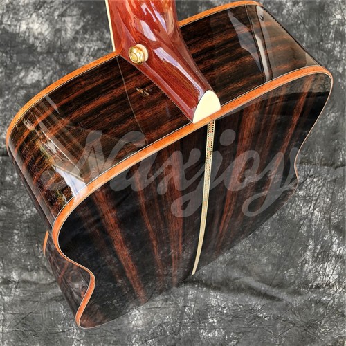 Cutaway 41 Inch Cocobolo Acoustic Guitar Solid Cedar Abalone Ebony Case ...