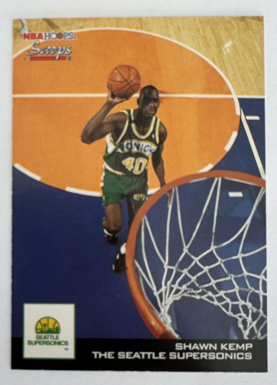 1994 NBA Hoops Basketball Scoops Shawn Kemp #HS25 - Seattle Supersonics ...