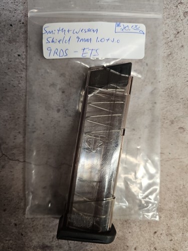 1 x Smith & Wesson M&P Shield 1.0 & 2.0 9mm 9 Round Magazine - ETS S&W ...