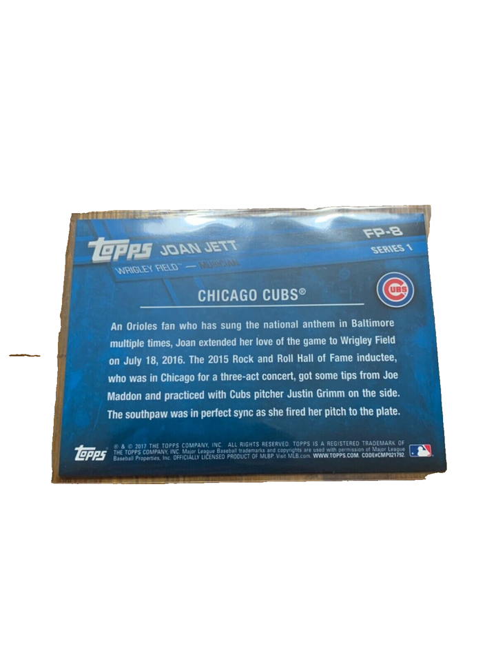 2017 Topps Joan Jett First Pitch Chicago Cubs FP-8 | eBay