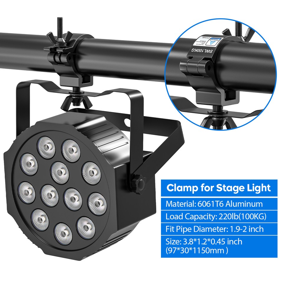 2-24pcs Aluminum Stage Light Hook Clamp Bracket Hangings for DJ Disco ...