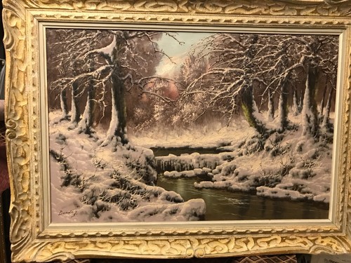 Vintage Landscape Oil Painting by Josef Dande... | eBay