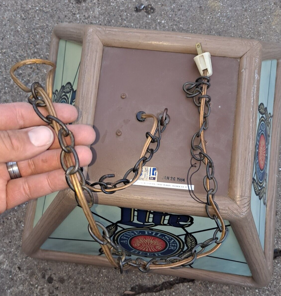 Vintage 1980s Miller Lite Pool Table Light A Fine Pilsner Beer 1984 ...