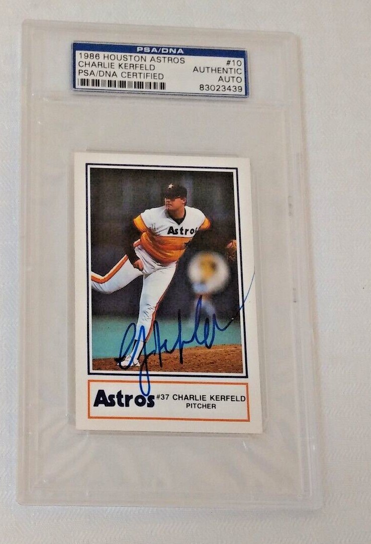 Autographed Signed PSA Slabbed 1986 Astros Kool Aid Team Issue CHARLIE ...