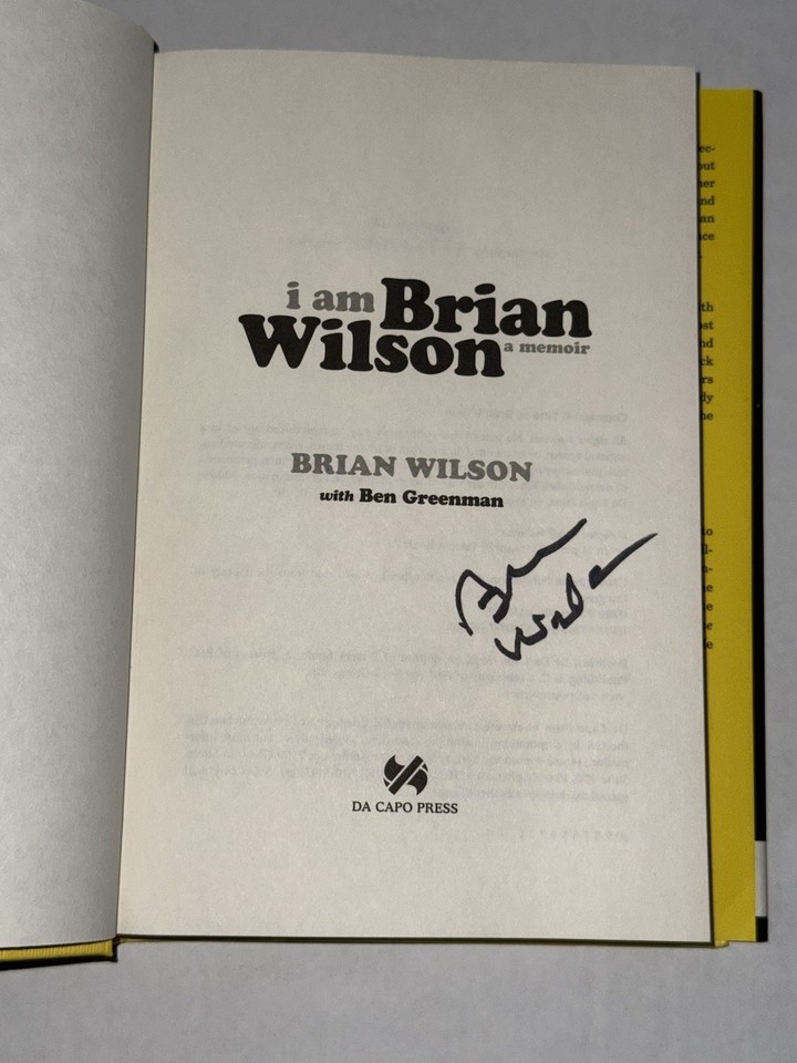 Brian Wilson I Am Brian Wilson A Memoir Beach Boys Signed In Person ...