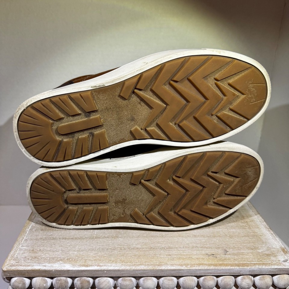 Mutual Weave High Top Sneaker Mens Size 8M Two Tone Brown Comfortable ...