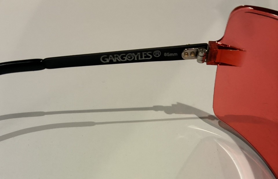 Vintage GARGOYLES Sunglasses Red Lens Black frame USA Made Terminator ...