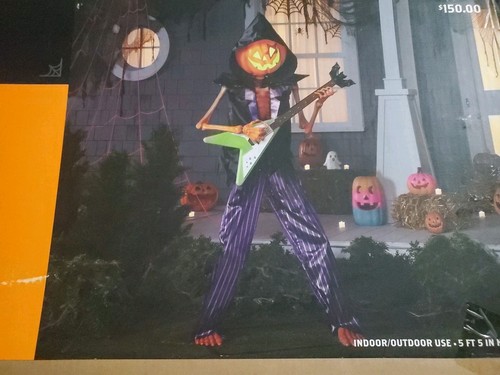 NEW (65")Hyde & Eek Sound & Motion Activated Pumpkin Rocker Animated ...