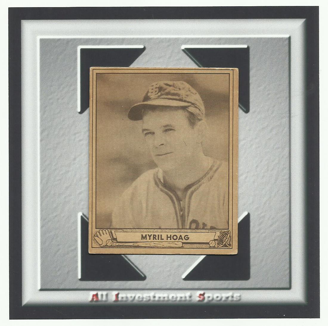 1940 Play Ball MYRIL HOAG #52 EX **sharp baseball card for your set ...